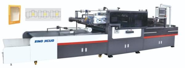 Quality JIGUO High Speed Window Patching Machine Full Servo Flat Window Patching Machine For Paper Package Box for sale