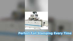 Precise Register Hot Foil Stamping on Luxury Packaging Paper | Hydraulic Hot Stamping Machine