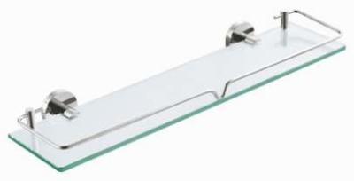 China 51482 glass shelf bathroom accessory brass chrome finish towel bar paper holder soap dish for sale