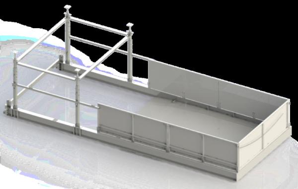 2.0m Piattaforma di tipo fisso Ponte di carico gru FMLP2000 Larghezza 2000mm Certificato di pieno carico