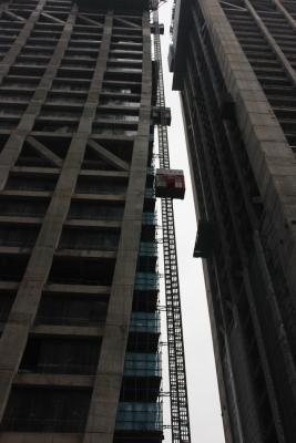 Cina Cage singola 110kw ascensori temporanei per la costruzione 96m/min in vendita