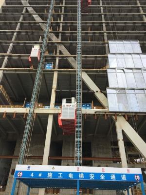 China Stahl-Einzelkäfig 55kw Fahrgasthebeheber für Baustelle SC300 zu verkaufen