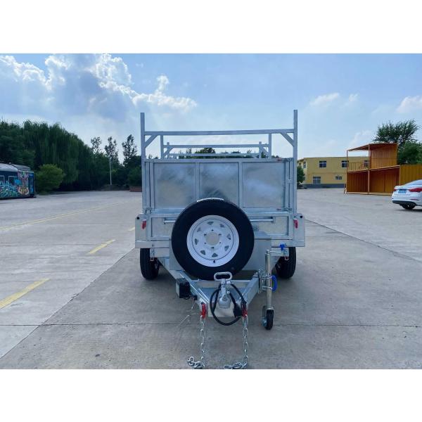 Quality Silver Hydraulic Tipper Trailers Double Axis Dump Box Trailer 8x5 for sale