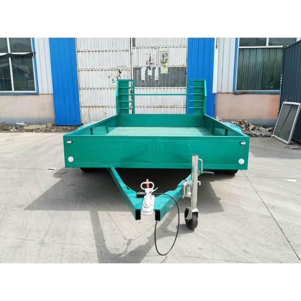 Quality Modular Double Axle Box Trailer Mid Axle Utility Cargo Trailer Green for sale