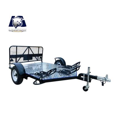 Cina Rimorchio per moto doppio personalizzato resistente alla corrosione con sollevamento idraulico in vendita