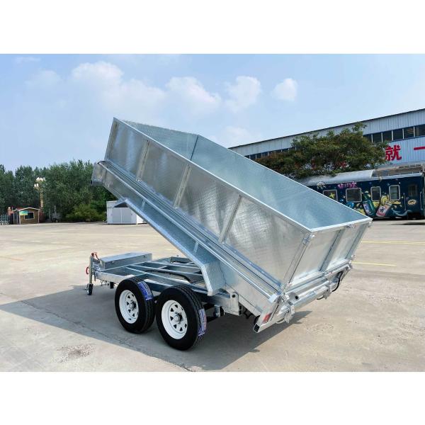 Quality 10*5 Double Box Type Trailer Agricultural Self Unloading Tipper Box Trailer for sale