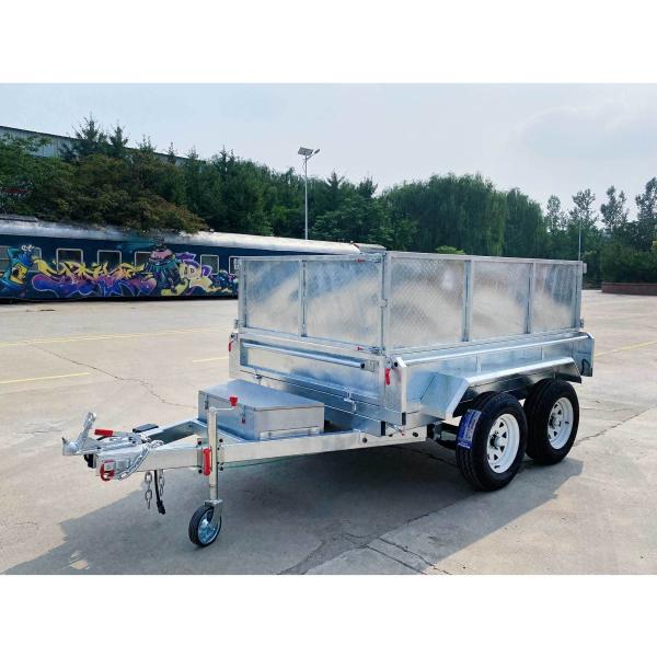 Quality 10*5 Double Box Type Trailer Agricultural Self Unloading Tipper Box Trailer for sale