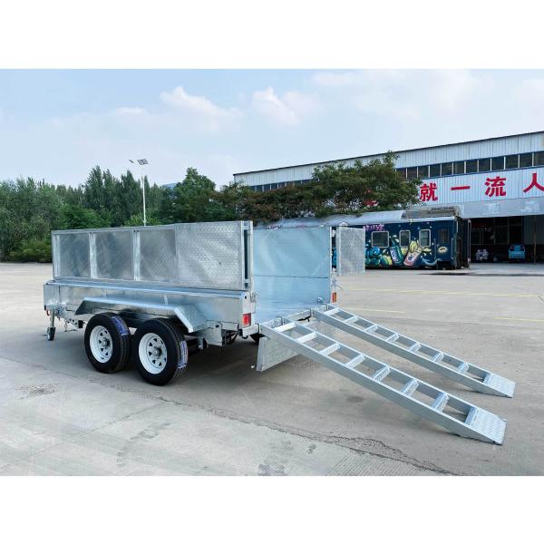 Quality 10*5 Double Box Type Trailer Agricultural Self Unloading Tipper Box Trailer for sale