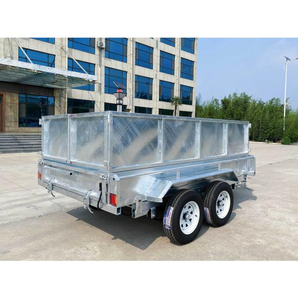Quality 10*5 Double Box Type Trailer Agricultural Self Unloading Tipper Box Trailer for sale