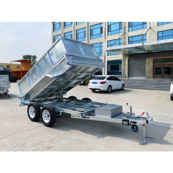 Quality 10*5 Double Box Type Trailer Agricultural Self Unloading Tipper Box Trailer for sale