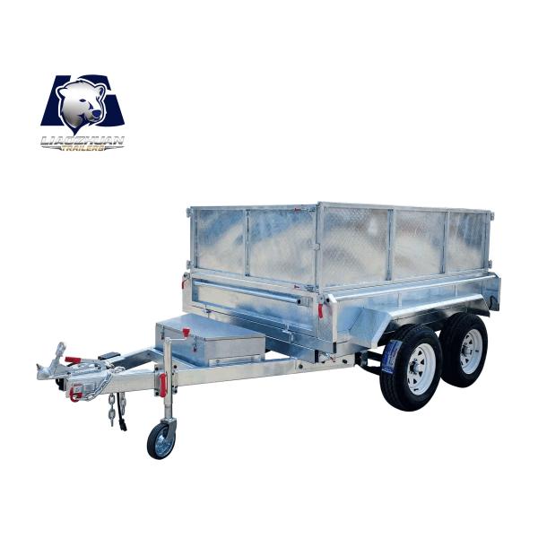 Quality Double Axis Hydraulic Tipper Trailers 8x5 Hot Dip Galvanized Trailer Durable for sale