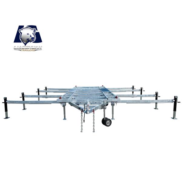 Quality Hot-Dip Galvanizing Skeleton Trailer with 4500 kg ATM and Modular Design for for sale