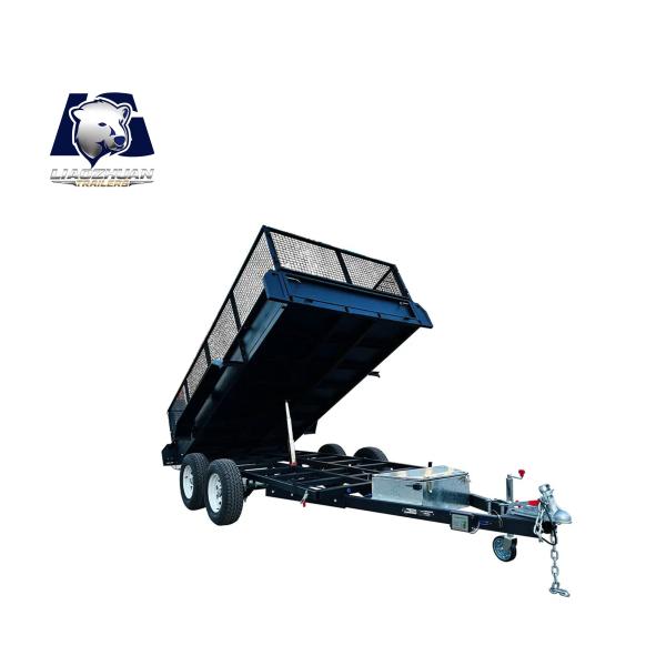 Quality Black Dual Axle Dump Trailer 13x6 Cage Trailer For Heavy Duty Applications for sale