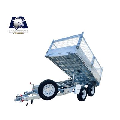 China Corrosion Resistant Double Axle Dump Trailer Silver 10x6 Galvanised Trailer for sale