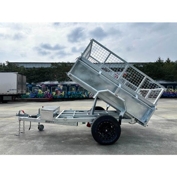 Quality 8x5 Hydraulic Tipper Trailer with Hot-dip Galvanizing and 2000kg ATM Fully for sale