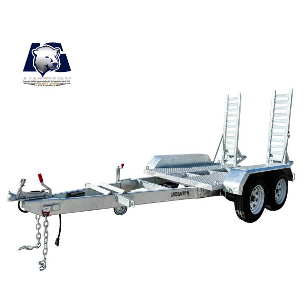 Quality Aym 3000kg Mini Excavator Trailer With Hot-dip Galvanizing And Led Adr Light For Heavy-duty Transport for sale