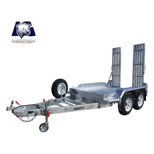 Quality Silver Plant Trailers 1 Ton - 3.5 Ton Mini Digger Trailer Humanized Design for sale