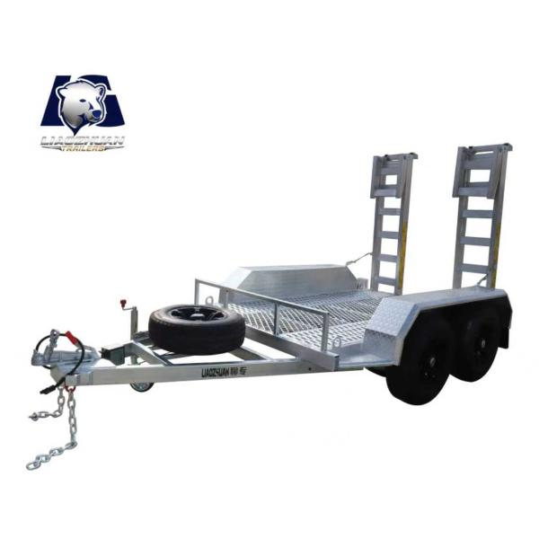 Quality Full Welded Scissors Lift Excavator Trailer Silver Heavy Duty Engineering Trailer ATM 3500kg for sale