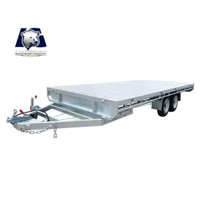 China AU Compliant Hot-Dip Galvanized Double-Axle Flat Top Trailer with 3500kg ATM and LED ADR Light for sale