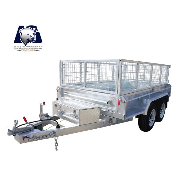 Quality 10x5 Heavy Duty Dual-Axle Hot-Dip Galvanized Tipper Trailer for Garden Farm and Construction for sale