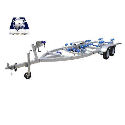 China 1500kg ATM Hot-Dip Galvanized Dual Axle Boat Trailer with LED Lighting for Safe Watercraft Transport for sale