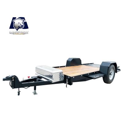 China Single-Axis Hydraulic Equipment Trailer with 3200kg ATM, Electromagnetic Drum Brake, and Fully Welded Frame for sale