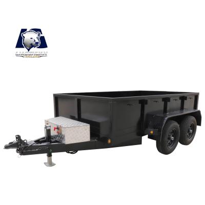 China 10x5 Hydraulic Dual-Axis Tipper Trailer with 3000kg ATM, Electric Brake & LED DOT Lights for Heavy-Duty Hauling for sale