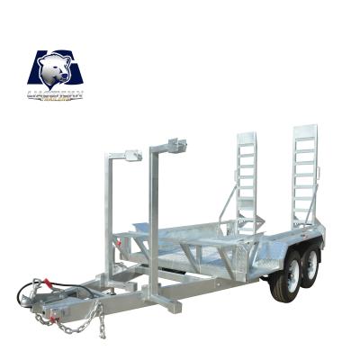 China 9×5 3500kg ATM Hot-Dip Galvanised Tandem Axle Trailer with Electric Brakes & Loading Ramps for sale