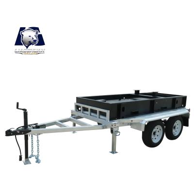 China Dual-Axis 2000kg Load Hot-Dip Galvanized Generator Trailer with 10-inch Electric Brakes for Mobile Power Equipment for sale