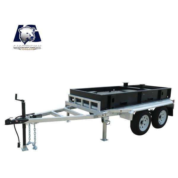 Quality Dual-Axis 2000kg Load Hot-Dip Galvanized Generator Trailer with 10-inch Electric Brakes for Mobile Power Equipment for sale