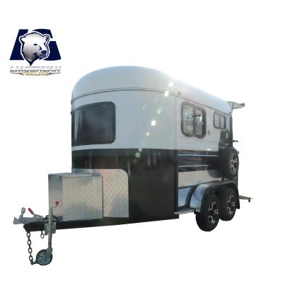 China MAGICRAN Two-Horse Trailer: Fully Galvanized Steel Body, Dual-Axle Electronic Braking for Safe Travel for sale