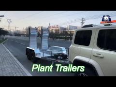 full welded scissors lift excavator trailer aluminum ramp atm 3500 8*5