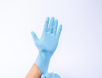 Cina Polvere eliminabile del nitrile dei guanti medici blu dell'esame libera in vendita