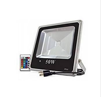 China Outdoor Waterproof LED Flood Light Motion Sensor, 50W 4500-6000 LM RGB Color Changing with Remote Control for sale