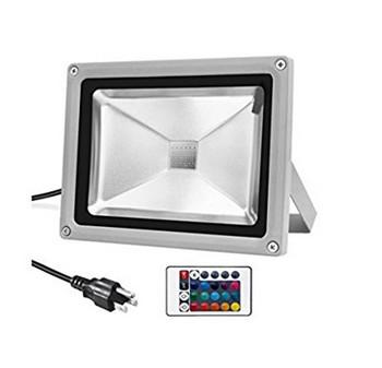 China Outdoor Waterproof LED Flood Light, 20W RGB Color Changing Security Light Motion with US-Plus&Remote for Landscape, Hote for sale