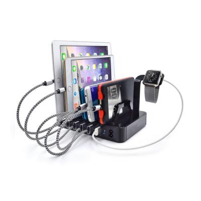 China Portable Fast Phone Charger, 6 Port Multi USB3.0/5V Desktop Changing Station Stand with US-Plug for Cell Phone for sale