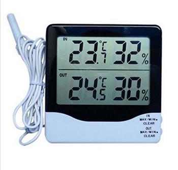 China Digital Thermometer Hygrometer Humidity&Big Industrial LCD Digital Indoor Outdoor Temperature & Humidity Meter for sale