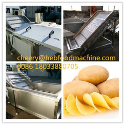 China factory cheap oil frying fresh potato chips machine for sale
