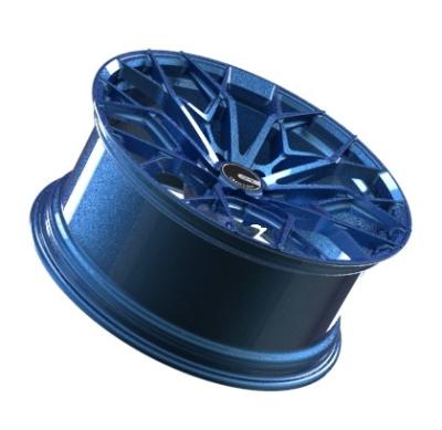 Cina PCD 5-112 gli orli su ordinazione blu a 18 pollici di 3 pezzi delle ruote di 3 pezzi in vendita