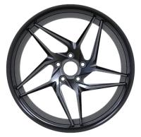 China Matt Black Two Piece Forged Wheels for sale