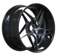 China Matt Black Two Piece Forged Wheels for sale