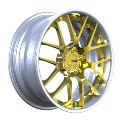 Cina L'oro che spazzolato tre pezzi hanno forgiato spinge 6061 T6 5x114 a 19 pollici le ruote di 3 pezzi in vendita