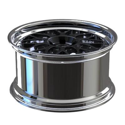Cina un piatto profondo a 22 pollici di 2 pezzi borda le ruote lucida ET30 nero 5x130 PCD in vendita
