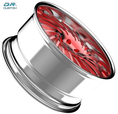 Cina I tre pezzi rosso spazzolato hanno forgiato le ruote ET45 ruote di Chrome di 3 pezzi in vendita
