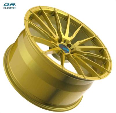 Cina pittura bronzea forgiata di un pezzo dell'oro del cappuccio su ordinazione delle ruote di 22in in vendita