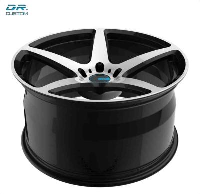 Cina Ruote forgiate concave profonde SAE Gloss Black Rims di PCD 5-139.7 a 20 pollici in vendita