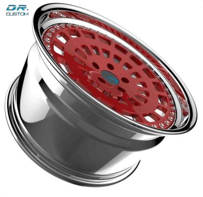 Cina Il labbro forgiato rosso spazzolato di punto spinge ET15 5x114.3 a 18 pollici in vendita