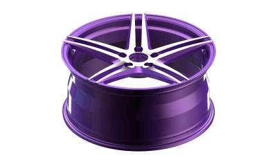 Cina Monoblock leggero porpora spinge l'alluminio di aviazione 6061 PCD 5-114.3 a 19 pollici in vendita