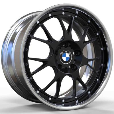 Cina Ruote forgiate in due pezzi ET10 Matte Black Rims di PCD 5-108 a 20 pollici in vendita