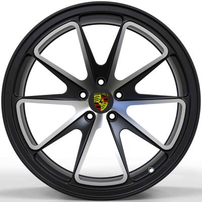 Cina Matte Black Monoblock Custom Forged spinge gli orli a 18 pollici di PCD 5-130 Porsche in vendita